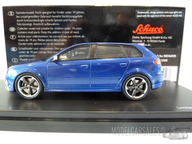 Audi RS3 Sepang Blue 1:43 450880200 SCHUCO diecast model car / scale ...